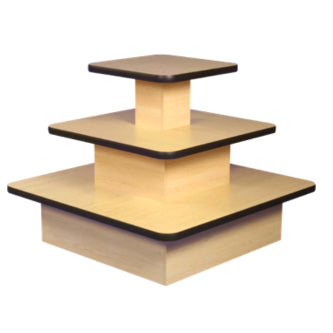 Self-assembly 3 Tier Square Display Table – Crown Display UK