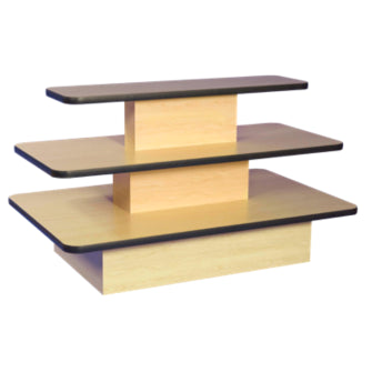 Self-assembly 3 Tier Rectangle Display Table – Crown Display UK