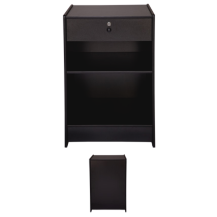 Self-assembly Till Block in black, white or maple colour – Crown Display UK