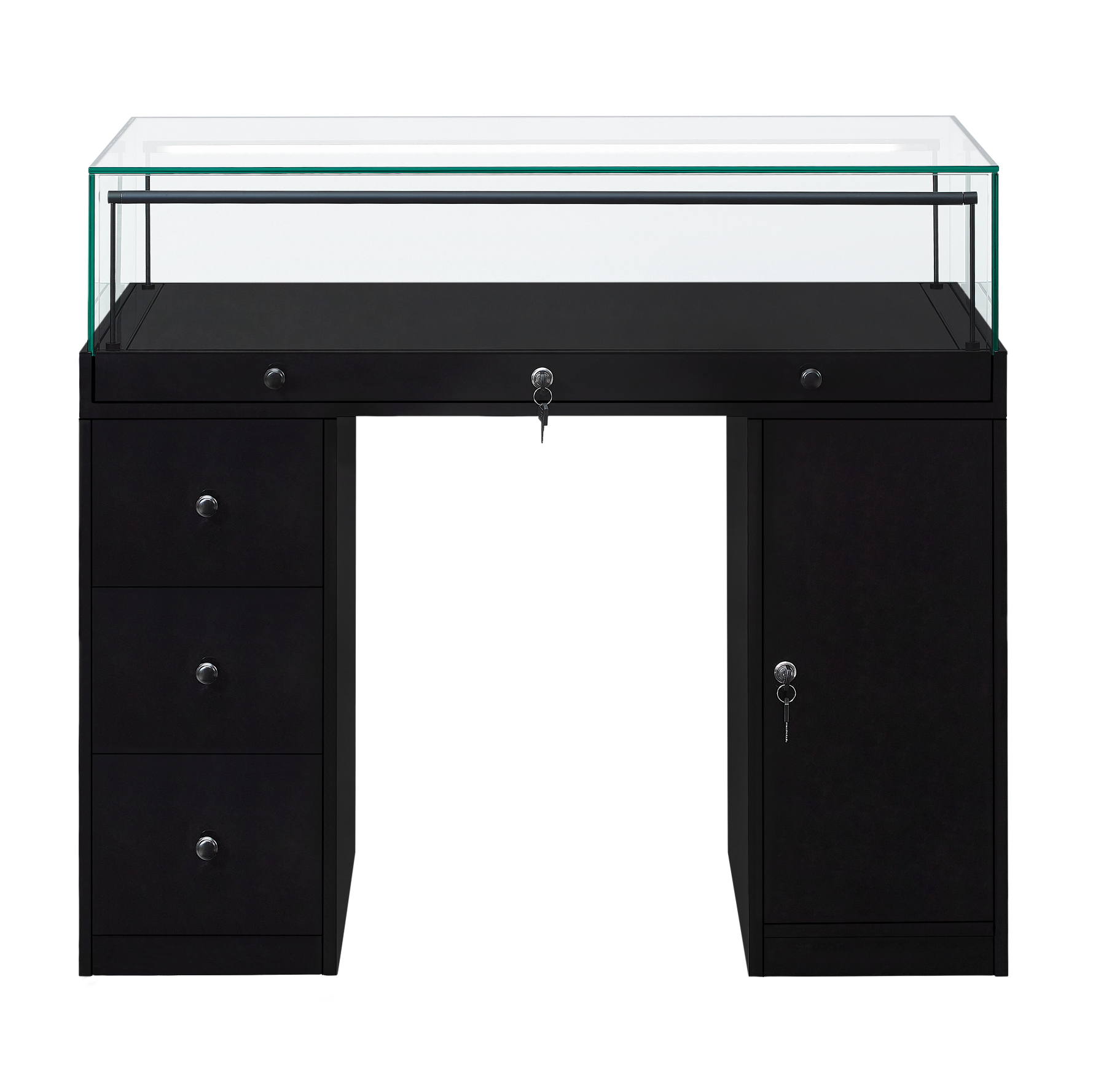 Desk Style Display Case with combined storage – Crown Display UK