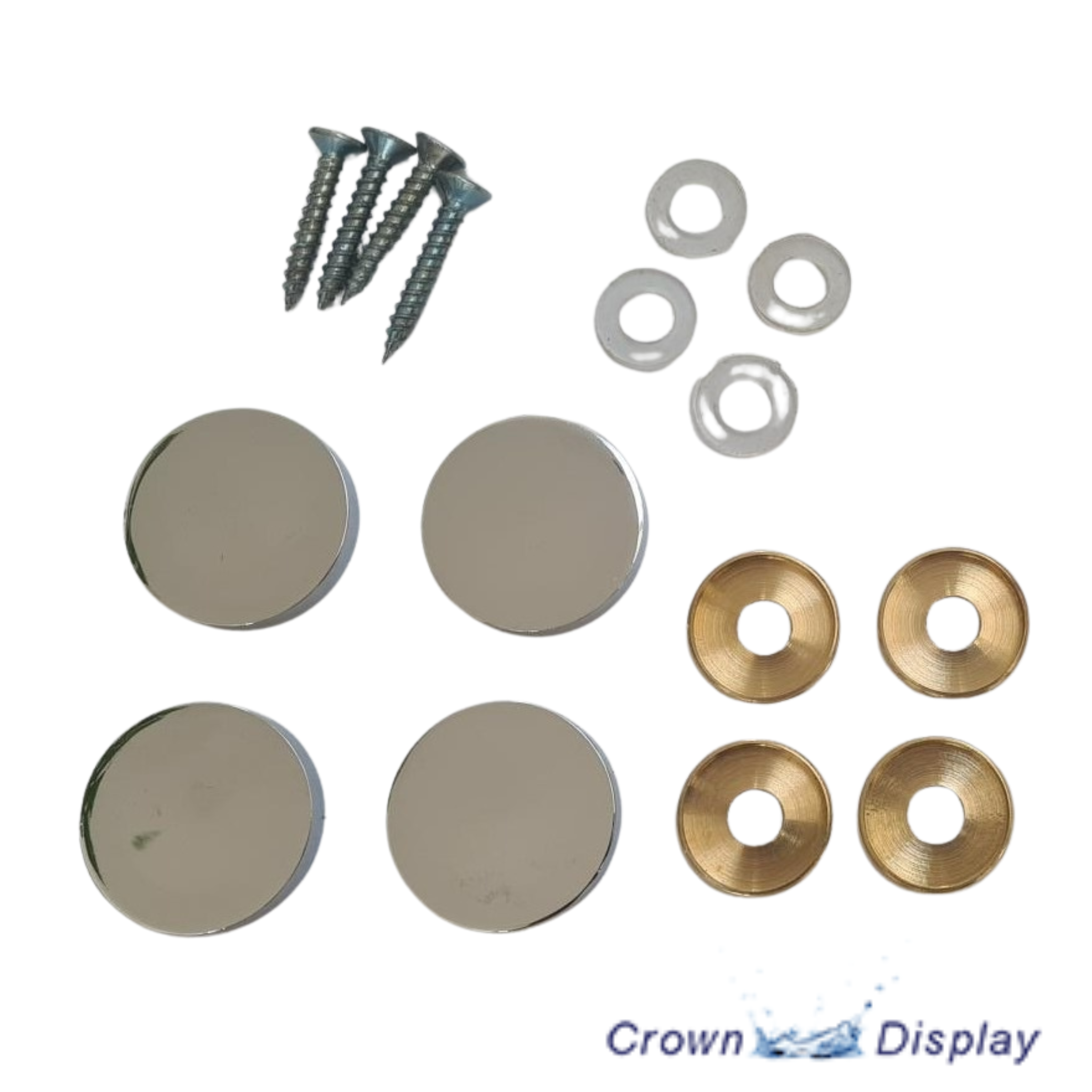 Chrome Screw Head Covers 19mm (5031310) – Crown Display UK